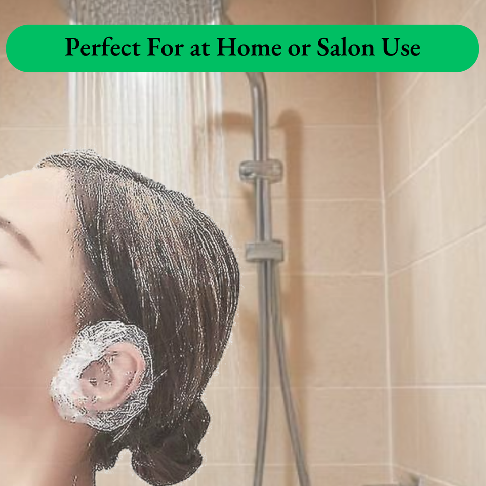 Ear Caps Cover Protector Waterproof Salon Hairdressing Shower Plastic ...