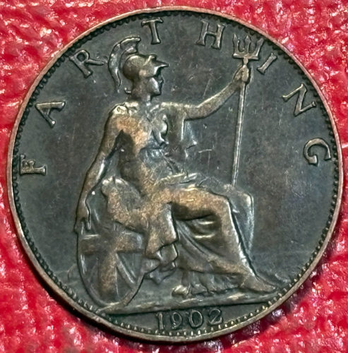 VERY FINE VF 1902 GREAT BRITAIN FARTHING COIN-NOV803 | eBay