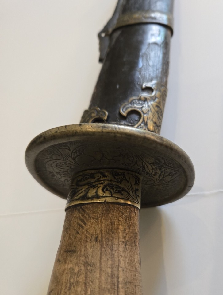 Authentic Chinese Dao Sword with Decorated Fittings, Qing Dynasty | eBay