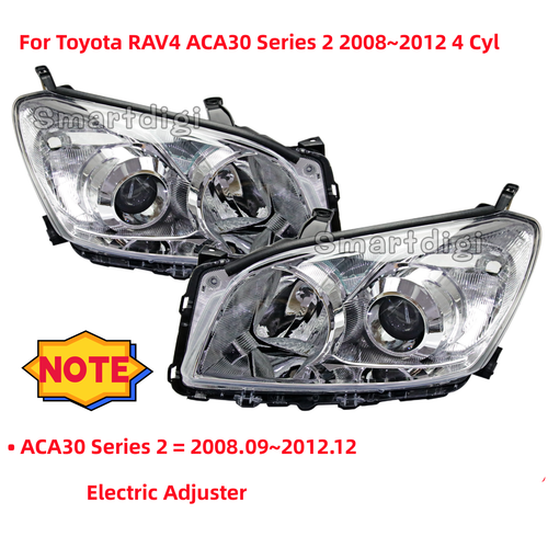 Pair LHS+RHS Head Light Lamp For Toyota RAV4 ACA30 Series 2008-2012 ...