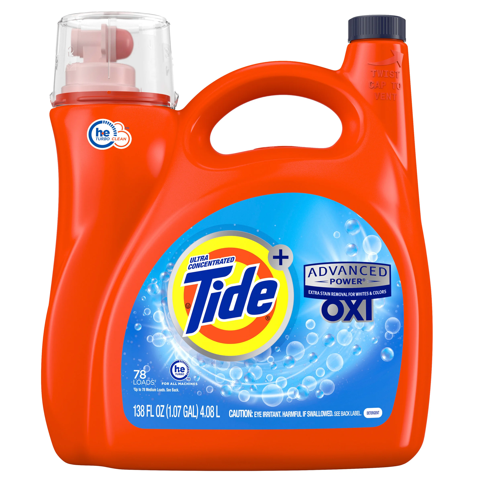 Tide Plus Advanced Power Oxi Liquid Laundry Detergent Original 138 fl ...