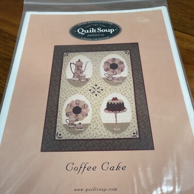 Coffee Cake Quilt Soup Pattern Coffee Pot Dishes Tea Coffee Cups ...
