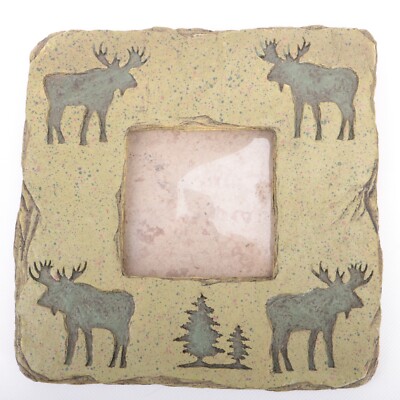 Moose & Trees Picture Frame Green | eBay