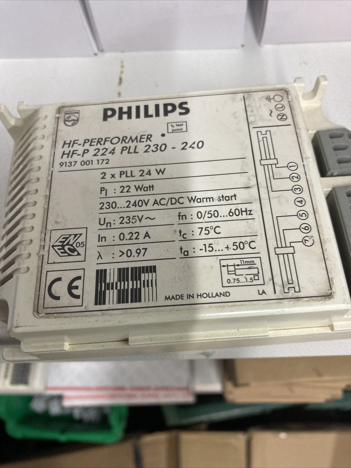 New Philips HF-PERFORMER HF-P 224 PLL 2 X 24w power control ballast ...