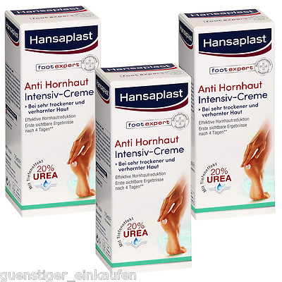 3x 75ml Hansaplast Foot Expert Anti Callus Intensive Cream 20% Urea | eBay