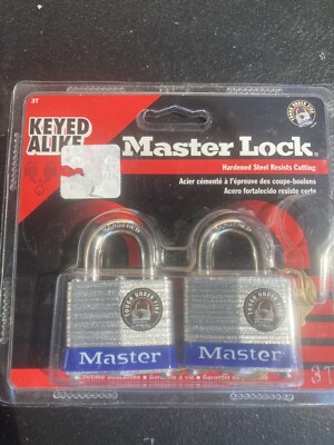 Master Lock 3T Twin Pack Keyed Alike Padlock Set NOS | eBay