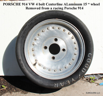 PORSCHE 914 VW CENTERLINE ALUMINUM RACING WHEEL 15X 7 w/Goodyear race ...