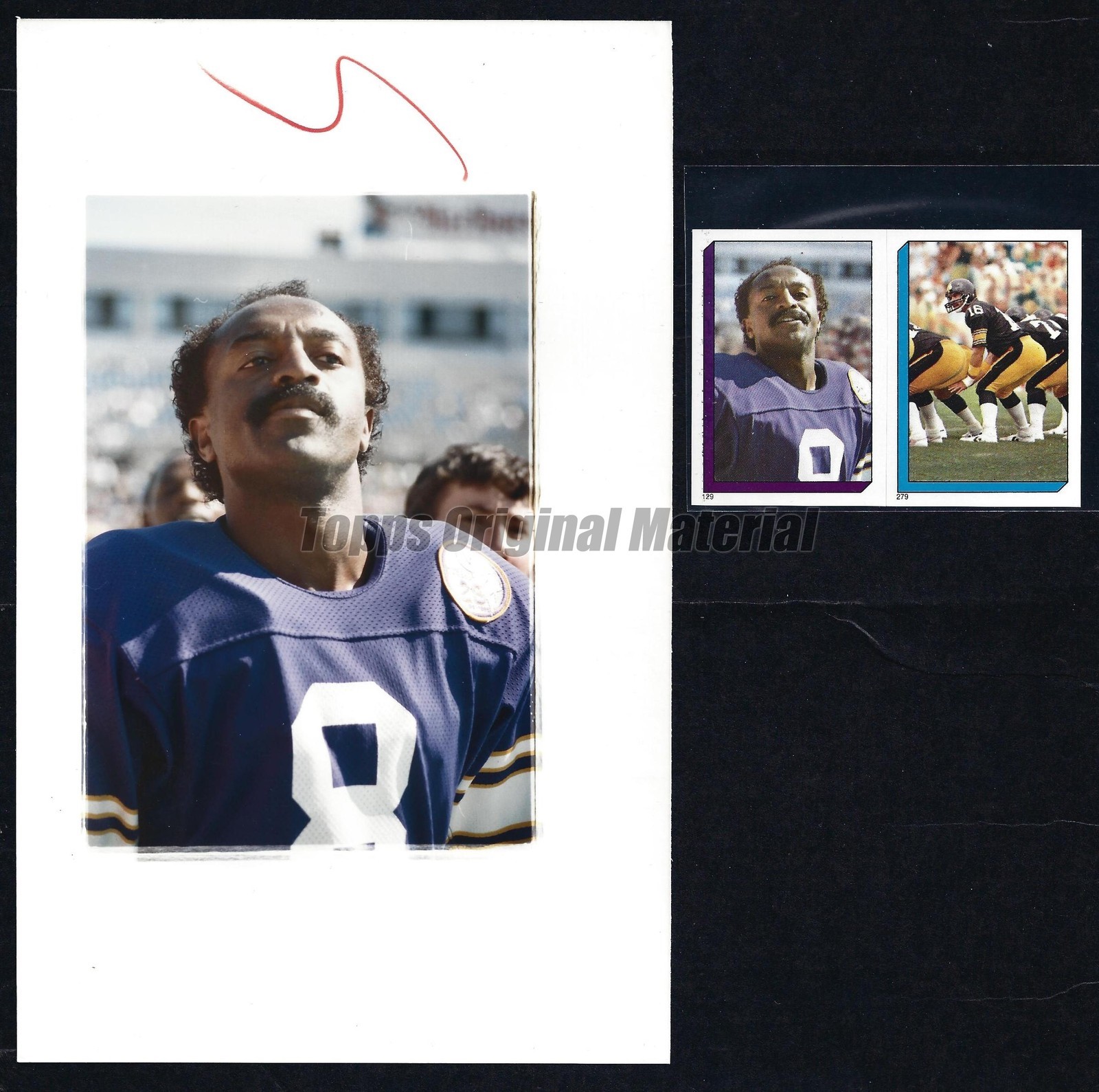 Greg Coleman Vikings 1986 Topps Sticker Original Extra Photo 5x8 Vault ...