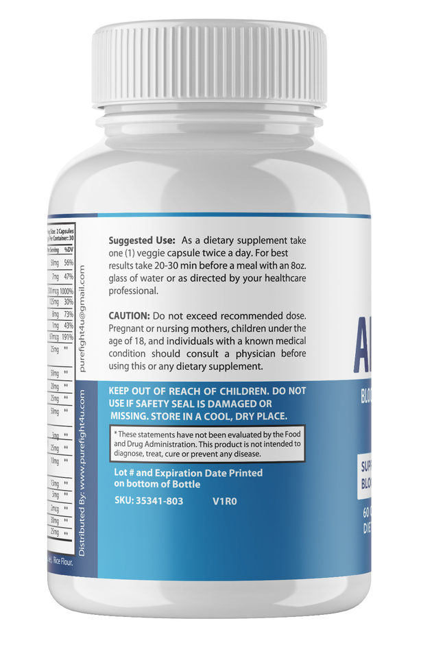 AMICLEAR Blood Sugar Support Supplement Formula - 12 Bottles 720 ...