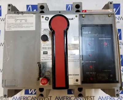 GE 800 Amp General Electric Breaker TP88SS 800a 600v LSI Functions RMS9 ...