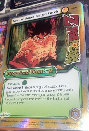 DBZ Dragon Ball Z FOIL Goku's Super Saiyan Catch CA21 CCG Limited ...