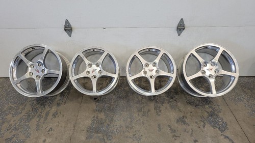 2000-2004 CORVETTE C5 OEM POLISHED WHEELS SET OF 4 17X8.5 18X9.5 00-04 ...