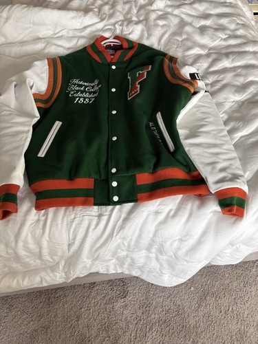 Florida A&M University FAMU Letterman Varsity Wool&Leather Tailored ...
