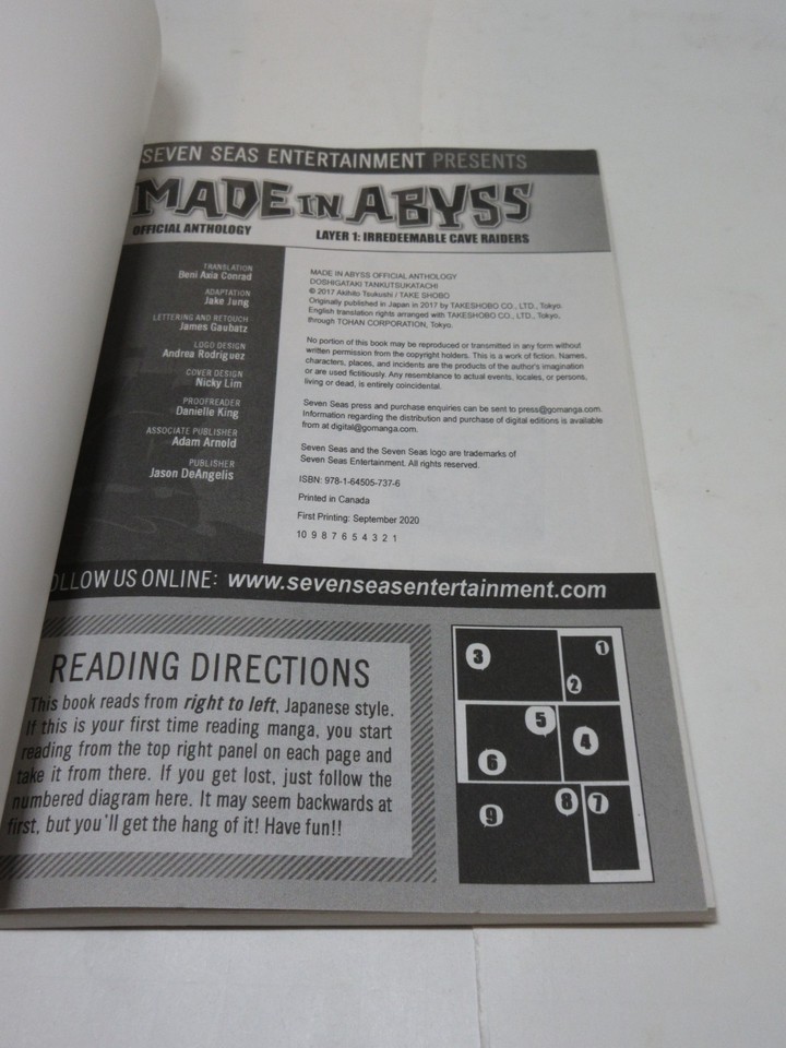 Made in Abyss Official Anthology Volume Layer 1 Irredeemable Cave ...