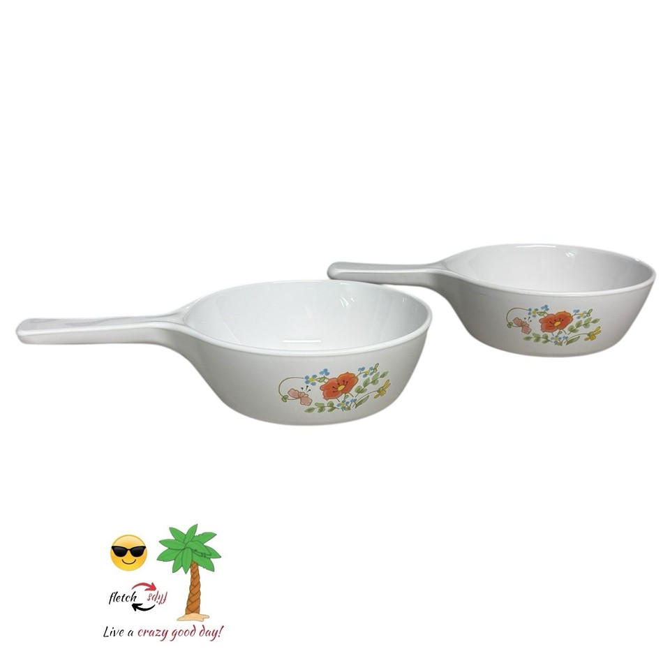 2-Vintage Corning Ware Wildflower 6" Pans P-81-B 1 Pint NICE! L👀K | eBay