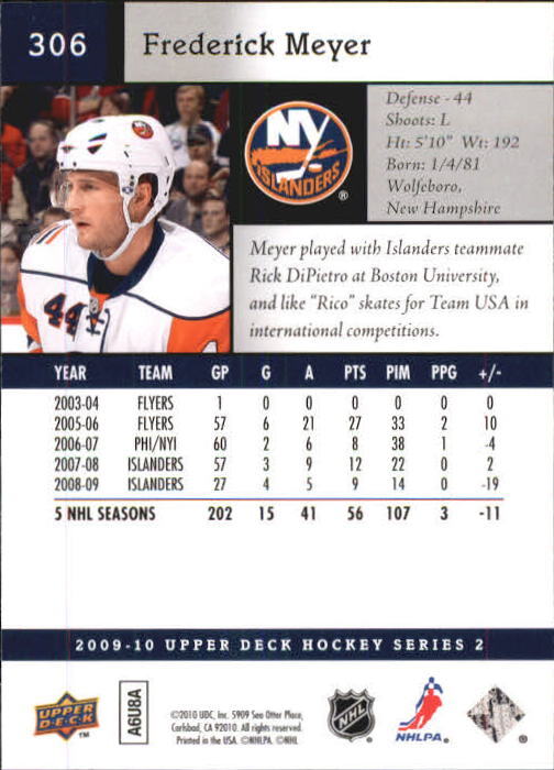 2009-10 Upper Deck #306 Frederick Meyer | eBay