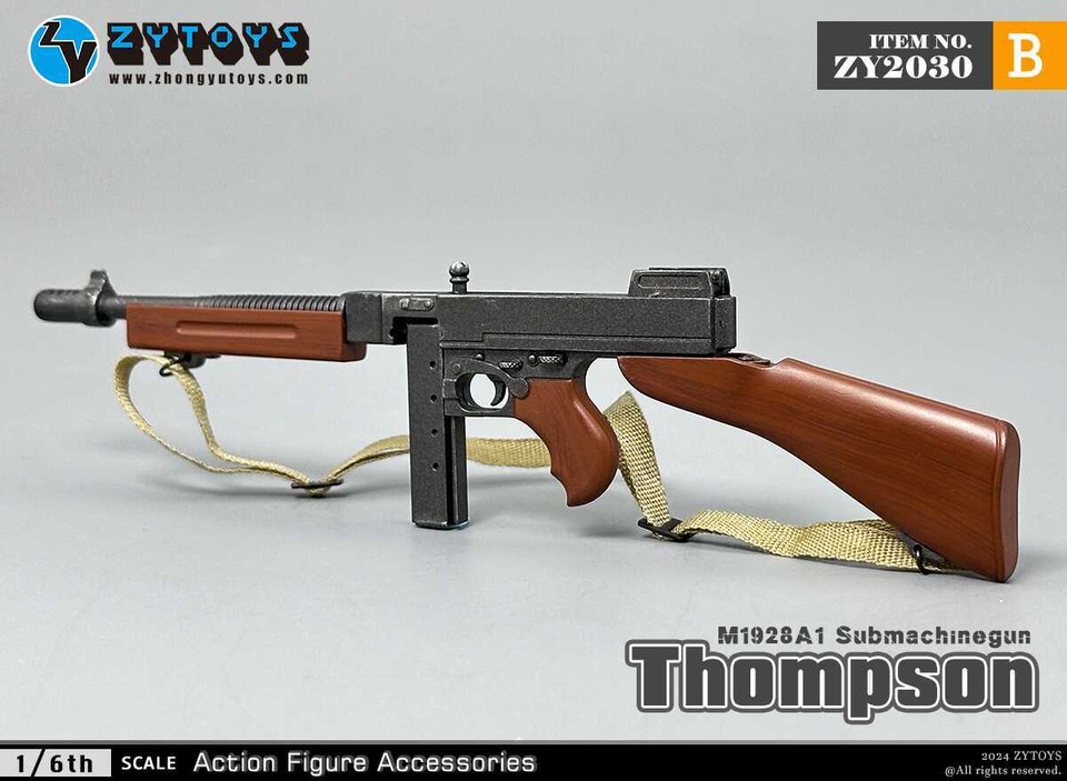 1/6 M1928A1 Thompson Submachine Tommy Gun Model for 12"figure Hot Toys ...
