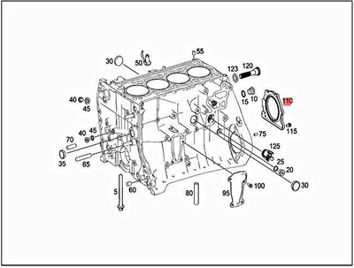 Genuine MERCEDES Crankshaft sealing rear End cover 2710140004 | eBay