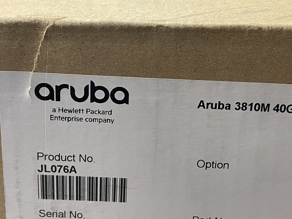 JL076A HPE Aruba 3810M 40G 8 HPE Smart Rate PoE+ 1-slot Switch. HPE New ...