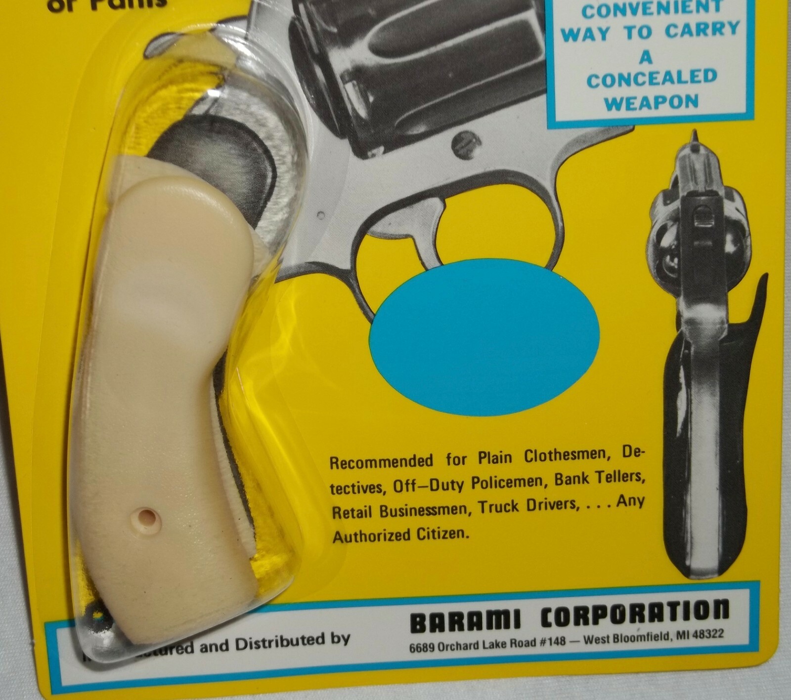 Barami Hip Grip Off White #87-D Taurus Model 85 Pistol Handle Holster ...