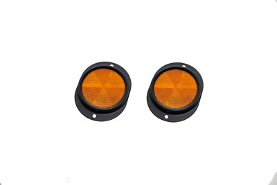 (2) New HUMVEE Black REFLECTOR AMBER HMMWV Hummer H1 LMTV | eBay