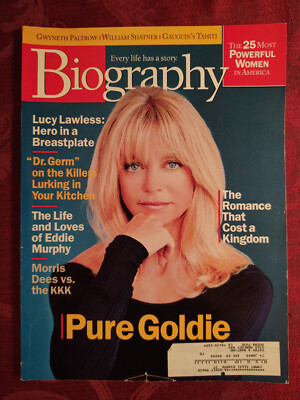 BIOGRAPHY magazine April 1999 Goldie Hawn Eddie Murphy Lucy Lawless | eBay