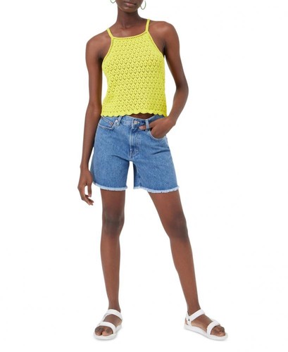 New $68 French Connection Women's Sleeveless Round Neck Cropped Top ...