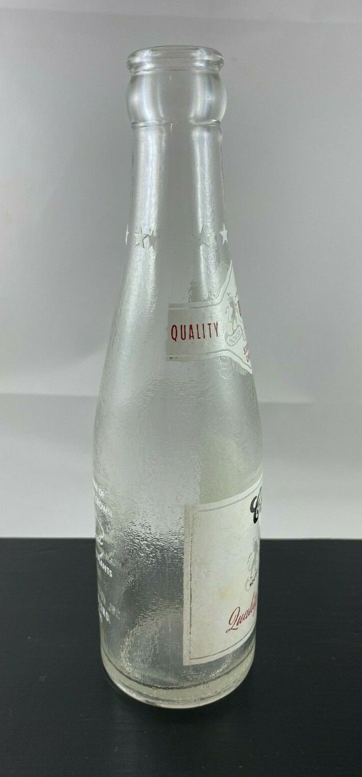 VINTAGE COTT BOTTLING CO. Clear ACL Bottle 7oz - 8" | eBay