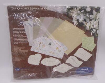 Creative Memories Wedding Bouquet set paper stickers frames paper ...
