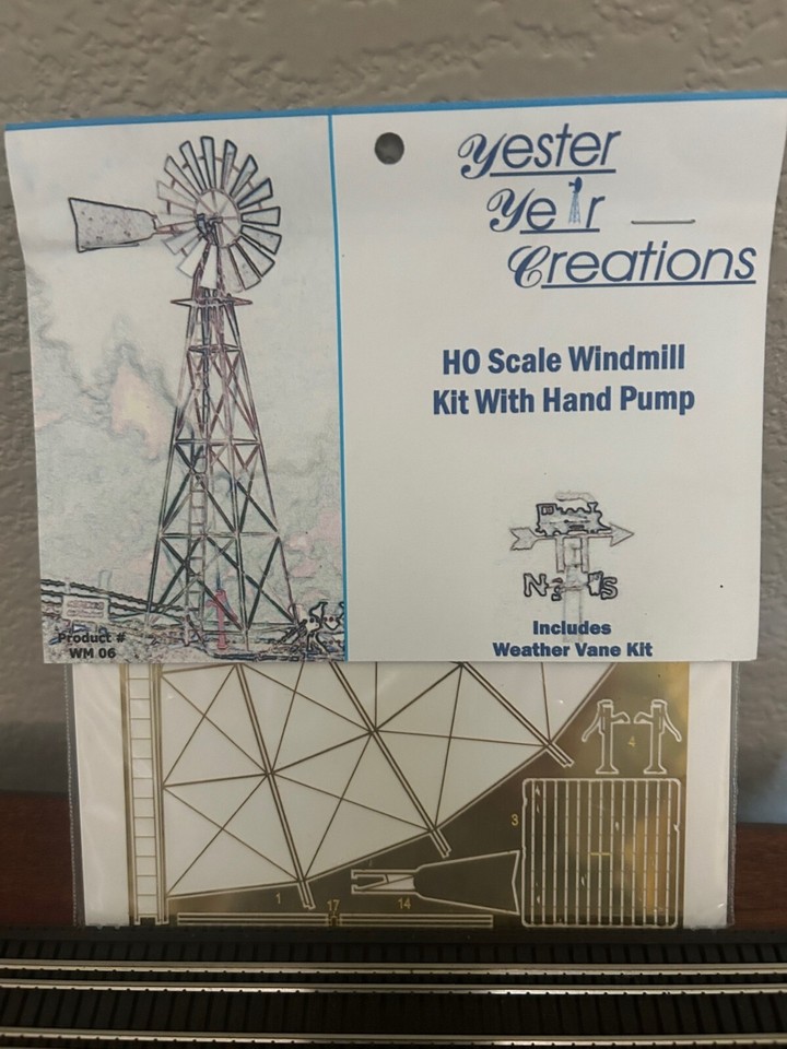 ETCHED BRASS - WINDMILL for FARM / RANCH 39ft with HAND PUMP - HO Scale ...