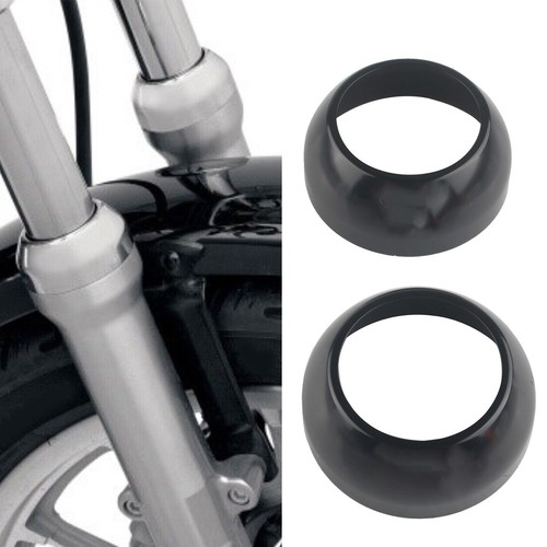 Black 39mm Front Fork Boot Cap Covers For Harley Sportster Custom ...