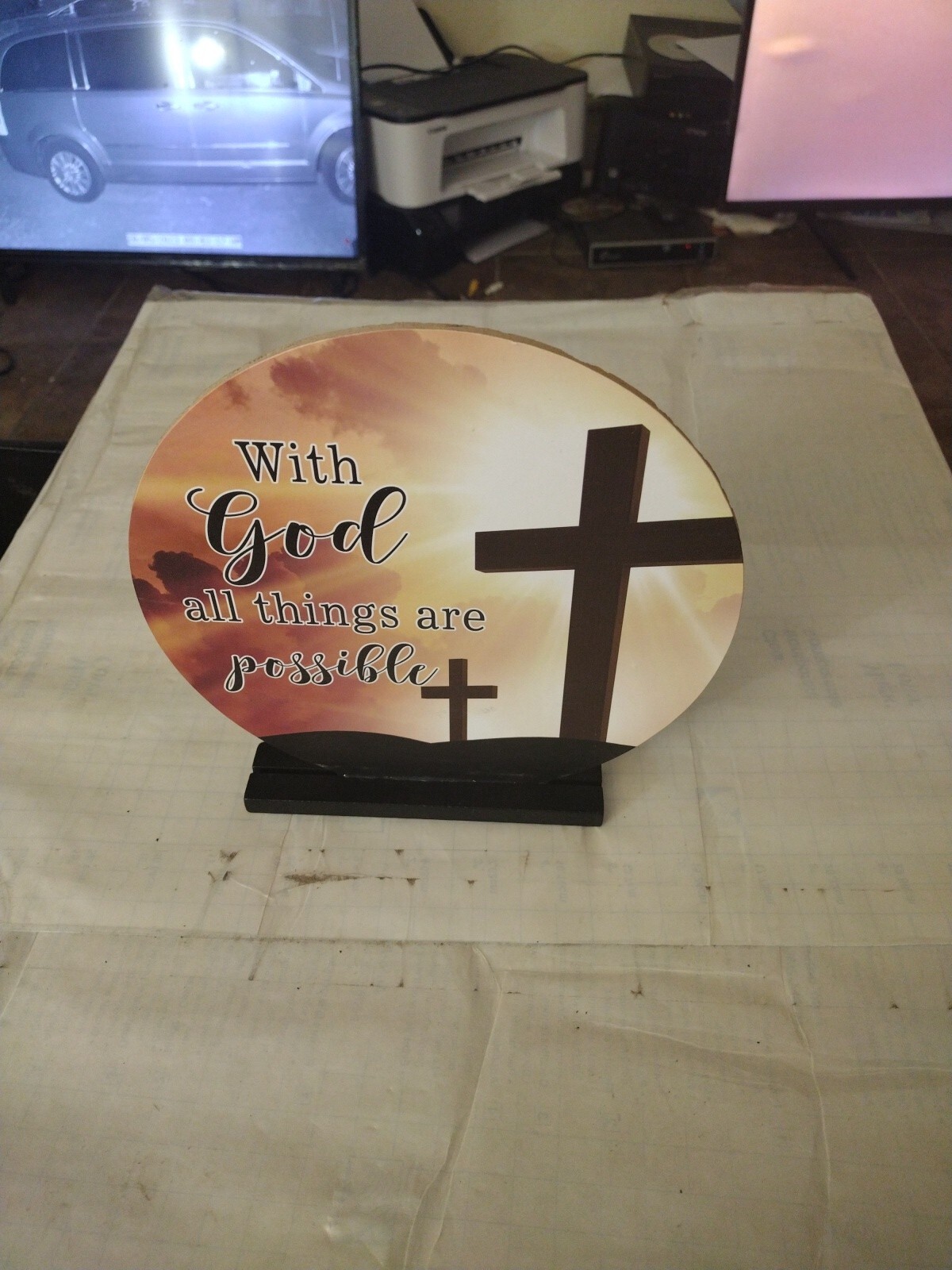 Wooden Religious Table Decor With God Things Poss Interiors by Design ...