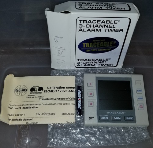 S/P cat no. C6510-1 TRACEABLE 3 CHANNEL ALARM TIMER | eBay