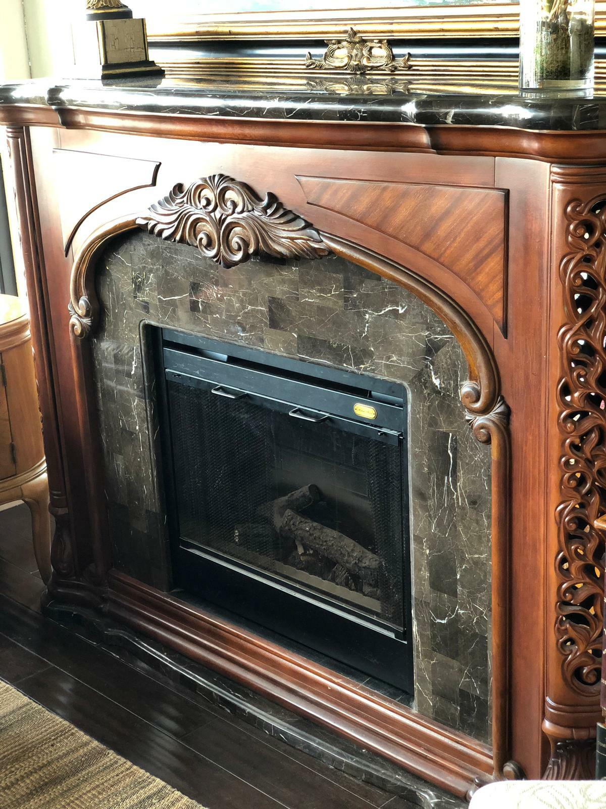 AICO by Michael Amini Excelsior decorative fireplace | eBay