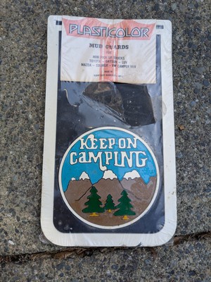 NOS Keep On CAMPING Plasticolor Mud Flaps 14x8 Vintage 70s | eBay