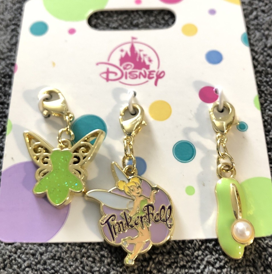 Disney Parks Tinker Bell 3 Charms For Necklace Or Bracelet | eBay