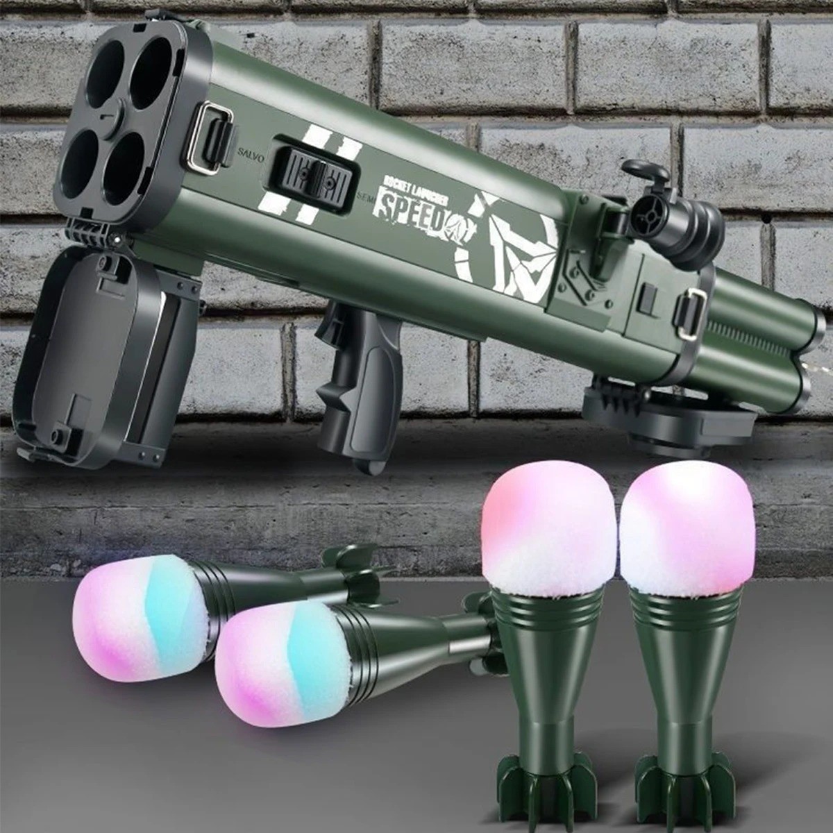 M202 FLASH Quadruple Rocket Launcher - 4-Barrel Foam Blaster - Luminous ...