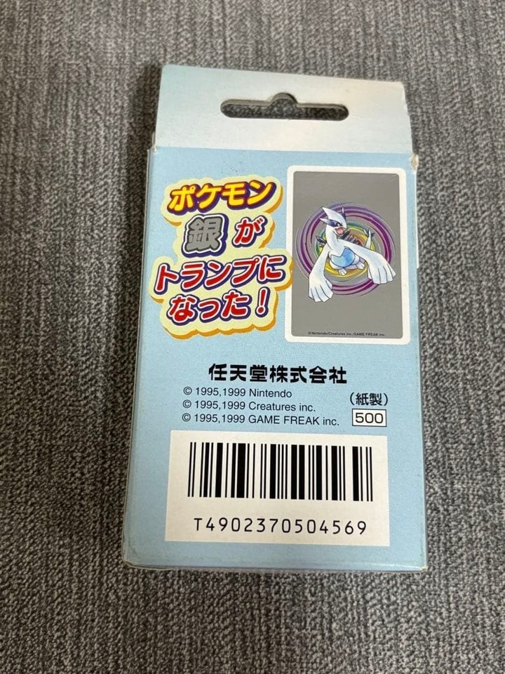 Pokemon Playing Cards Poker Lugia Deck Silver 1999 Nintendo Deck of 54 ...