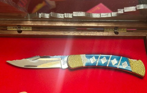 Buck 110 Folding Knife Customized by Michael Prater - Painted Pony ...