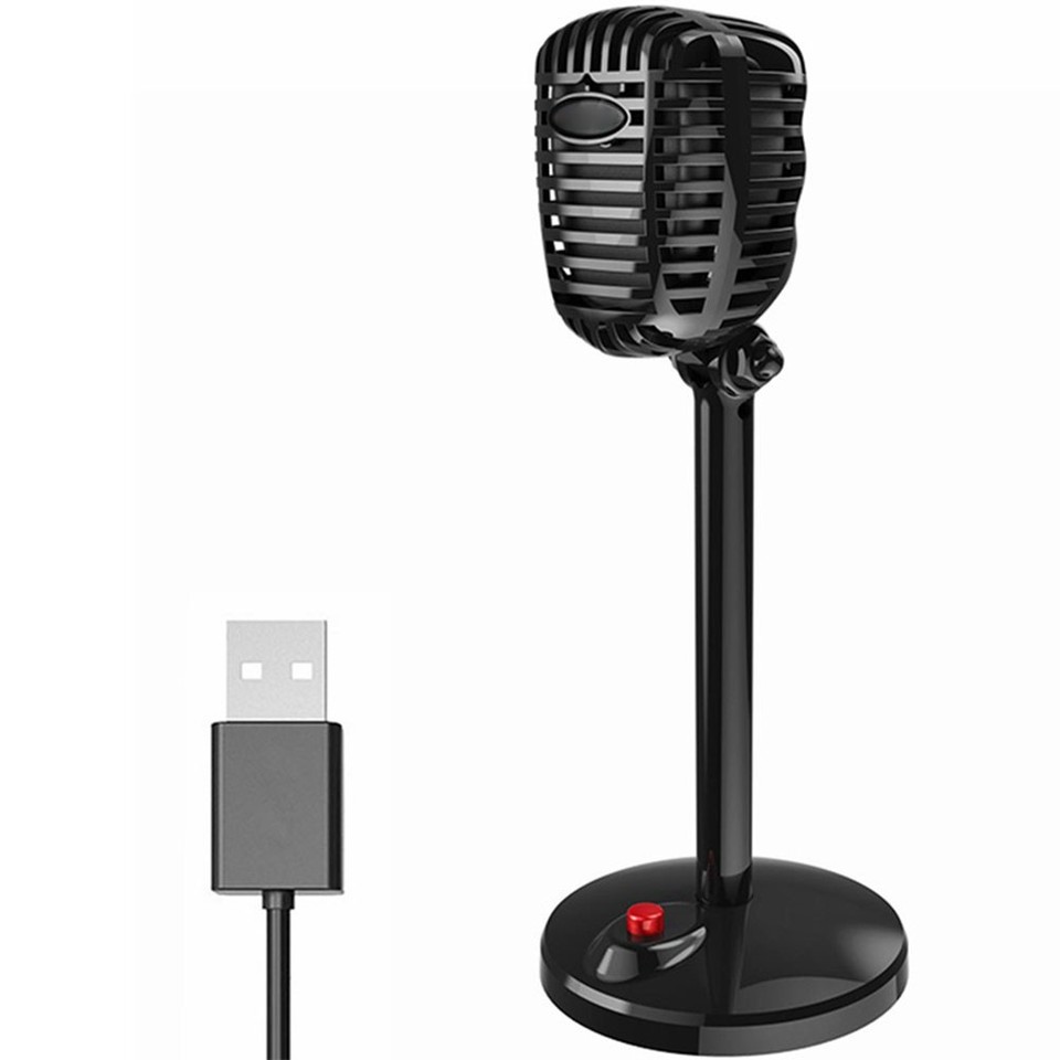 Computer Microphone Rotating USB Microphone Podcast PC Microphone for ...