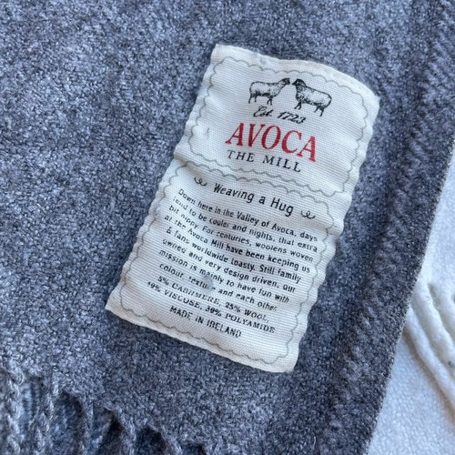 Avoca Handweavers Ireland Wool/Cashmere Plaid Fringe Throw Blanket ...