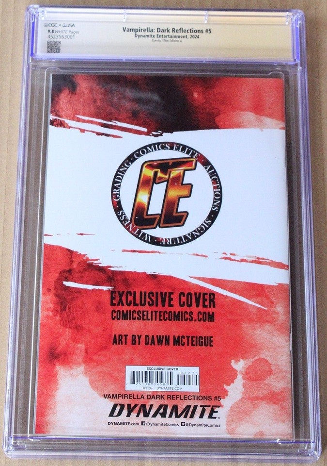 Vampirella Dark Reflections #5 Comics Elite A CGC 9.8 Dawn McTeigue ...