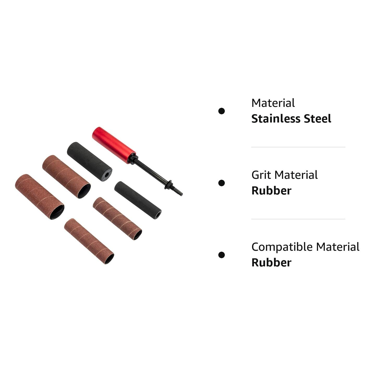 Portable Spindle Sander Hand-Held Rubber Sanding Drum for Drill 4-1/2 ...