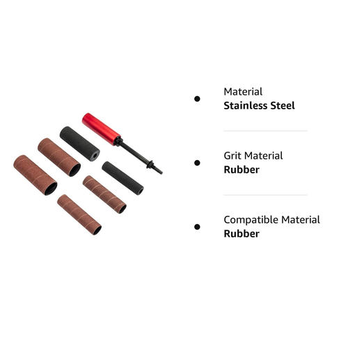 Portable Spindle Sander Hand-Held Rubber Sanding Drum for Drill 4-1/2 ...