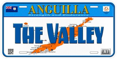 Anguilla The Valley Novelty Car Tag License Plate | eBay