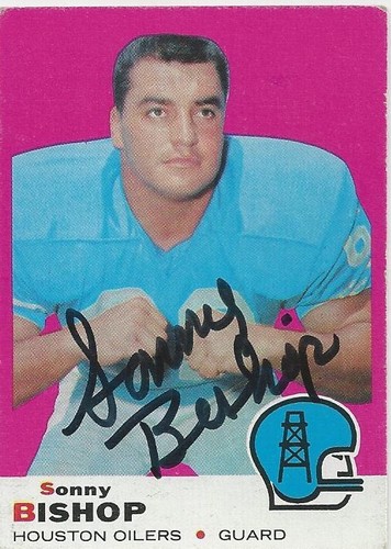 Houston Oilers SONNY BISHOP Signed 1969 Topps Card | eBay