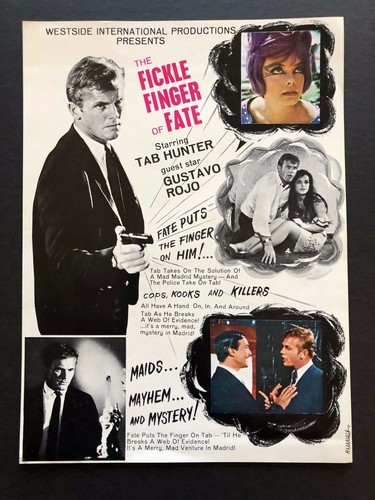 The Fickle Finger of Fate Movie Program/Pamphlet (1967) - 1 Page - 9" x ...