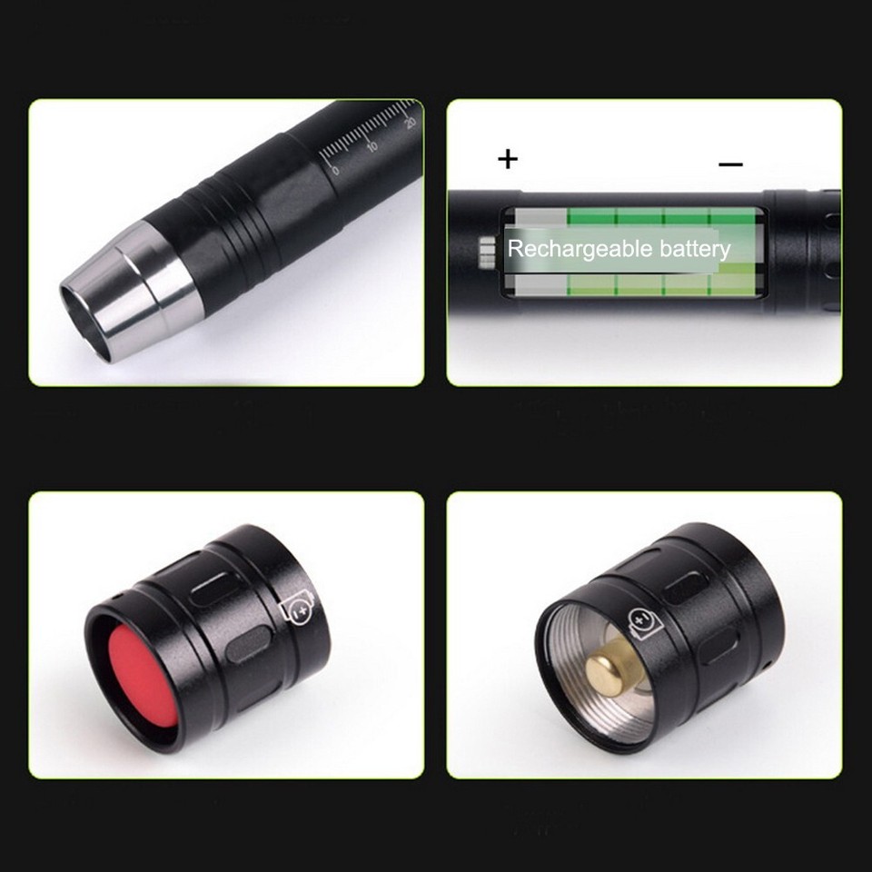 Shortwave UV LED Flashlight 254nm UVC Ultraviolet Fluorescent Mineral ...