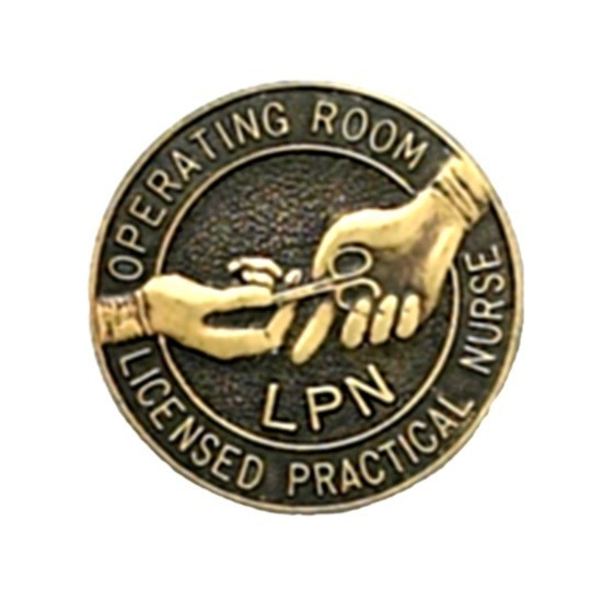 LPN Operating Room Nurse Lapel Pin Medical Emblem Nursing Plated Bronze ...
