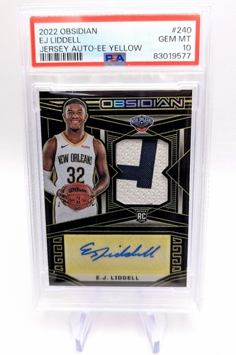 EJ Liddell 2022-23 Obsidian RPA /10 Yellow RC PSA Gem Mint 10 Rookie ...